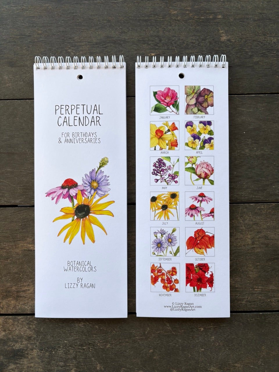 Botanical Perpetual Calendar | Lizzy Ragan Art