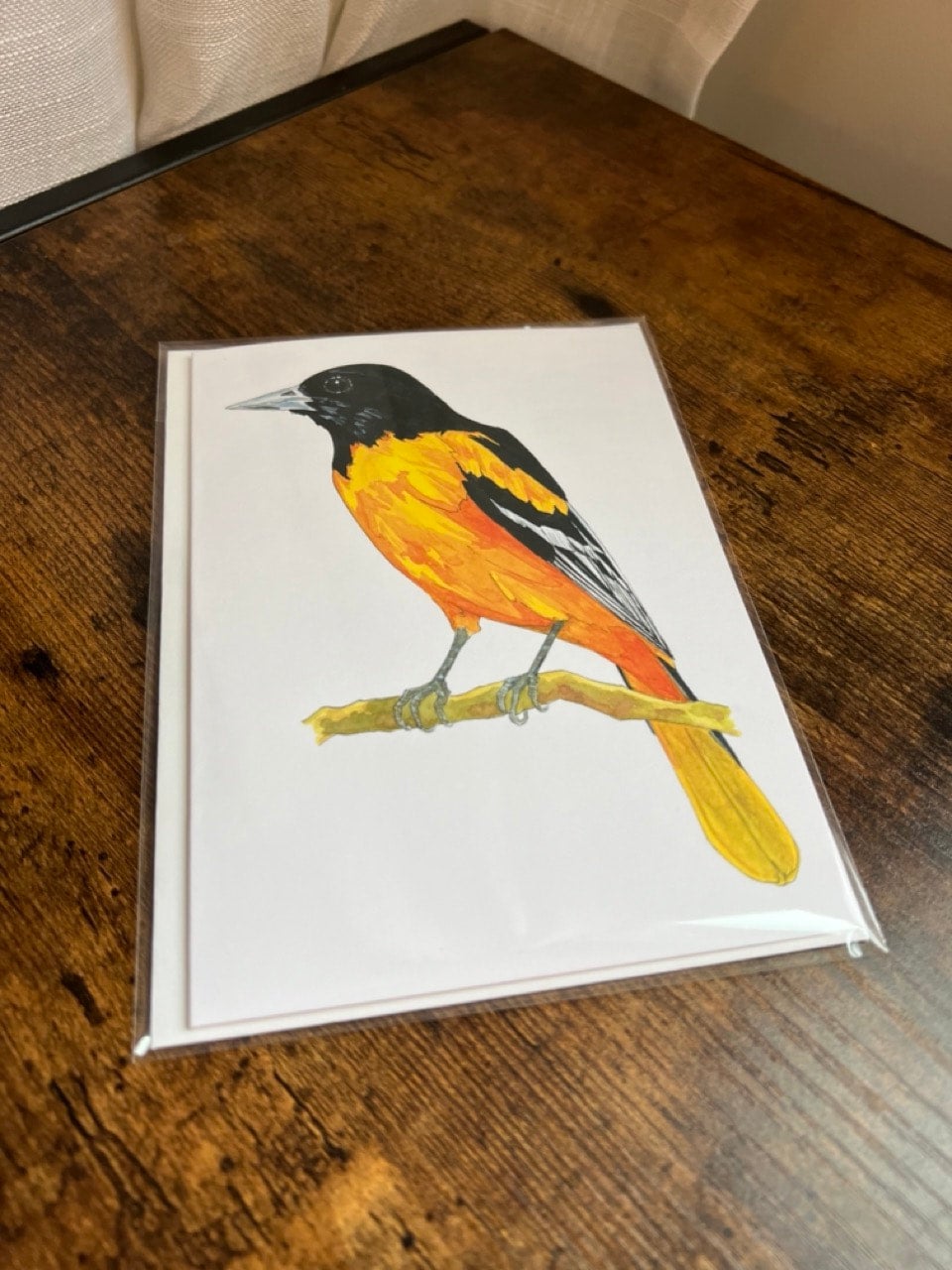 "Baltimore Oriole" greeting card